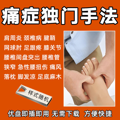 痛症u盘十四项独门手法中医颈肩腰腿正骨推拿针灸教学高清视频