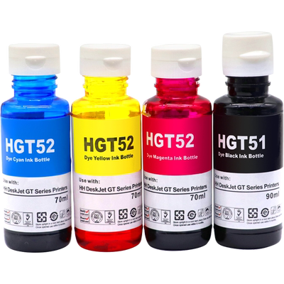 MAG适用惠普HP Deskjet GT5810 5812 5820 5822 518多功能一体打印机油墨GT51 GT52 Tank411彩色填充连供墨水