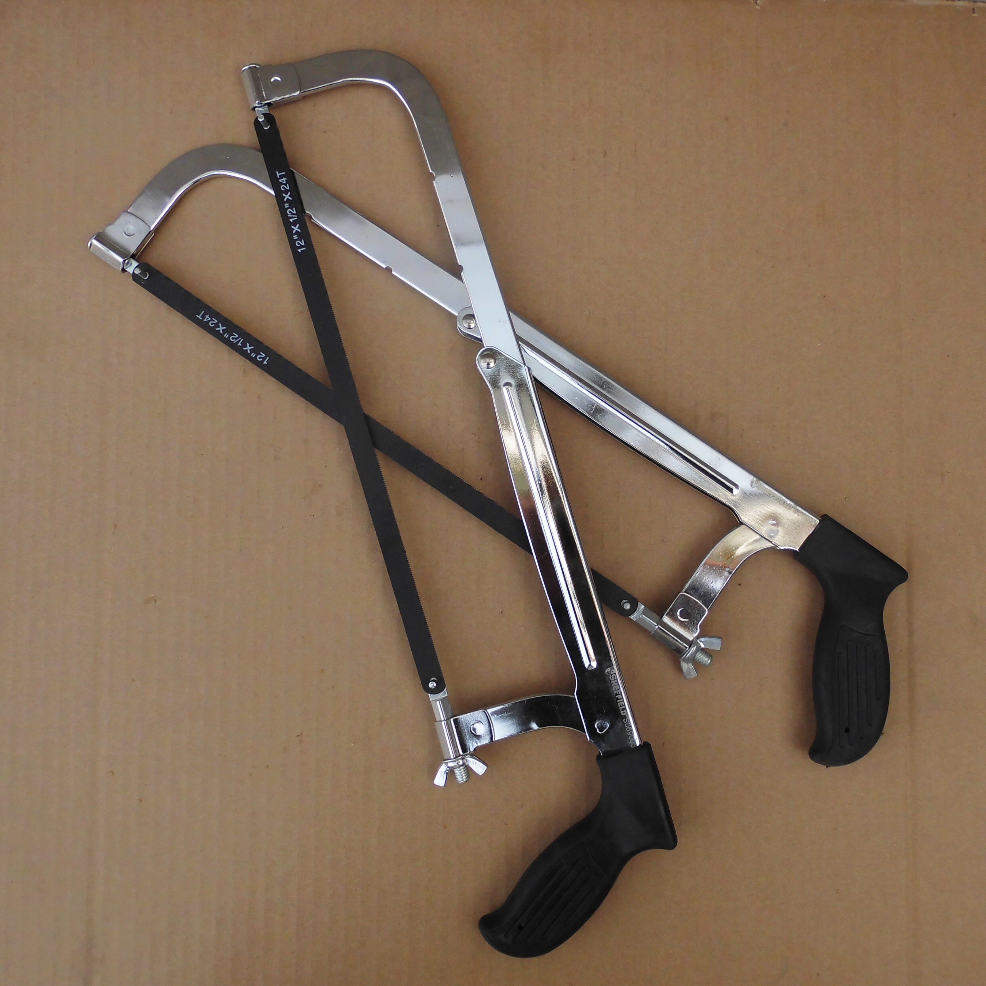 钢盾工具可调节钢锯12寸钢锯架钢锯弓钳工锯多用手锯家用多功能锯