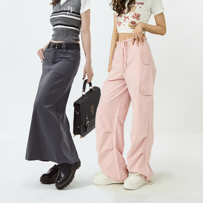 【裤子清仓49.9起】运动裤女ins潮宽松百搭春秋新款直筒休闲卫裤