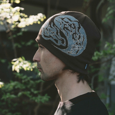 EVISEN 25FW YIN-YANG FIRE BEANIE四色阴阳火焰主题针织冷帽线帽