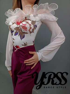 摩登舞服YRSS上衣长袖练功服连体