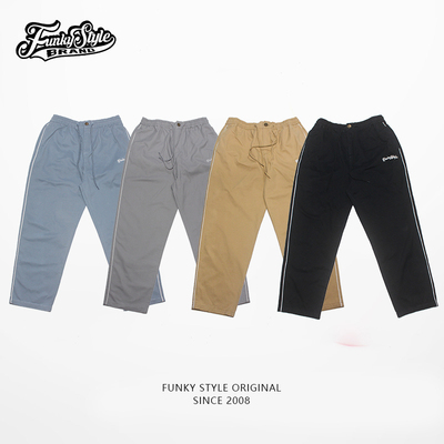 纯色工装裤潮流运动休闲裤子bf