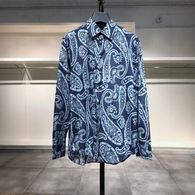 S-M穿 ETRO 男款帅气印花洋装衬衣 710