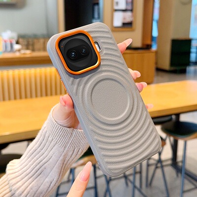 适用iqooz11turbo手机壳iqoo z11trubo高级感波漾纹素皮iqz11tubro保护套iq00z时尚皮质lqooz磁吸iqqoz新款5g