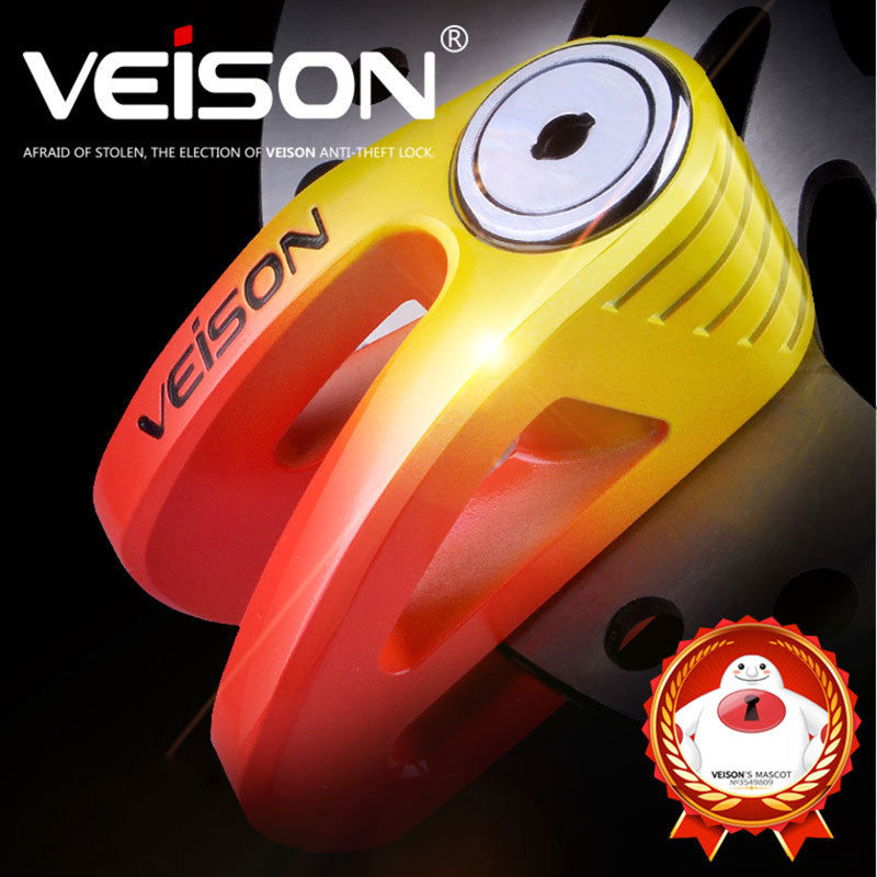 VEISON威臣自行车锁电动车摩托车锁碟刹锁防盗锁碟盘锁电瓶车锁