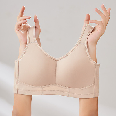 千品nai美厂货直销剪吊牌~捡漏！升级W型塑胸~无痕大码文胸女7572