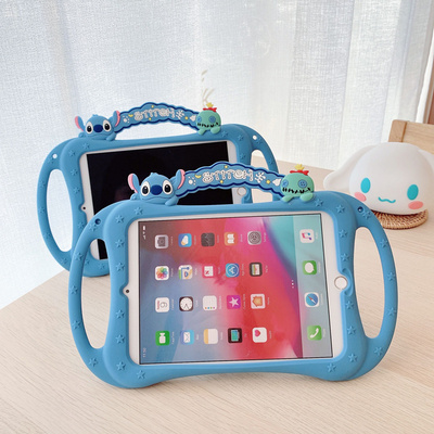 手提手柄支架史迪仔适用苹果ipad10代平板保护套ipadair6硅胶mini6/air5/air2可爱ipadpro2024软壳ipad9卡通