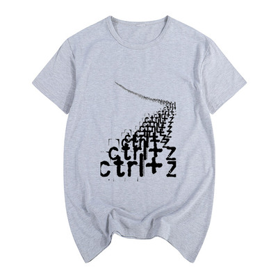 ctrl+z 电脑鍵盘 后悔组合 男 女装 短袖 T恤