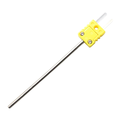 ruibao/瑞豹小黄插头K型探针可弯曲热电偶插头高温铠装热电偶K型