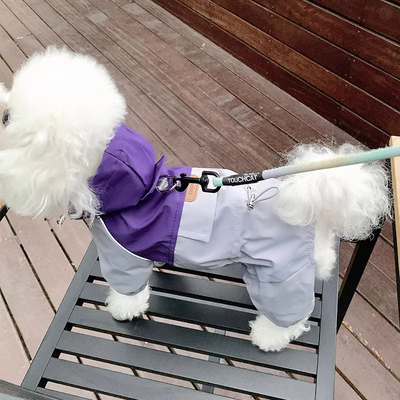 狗狗雨衣四脚防水小型犬专用可牵引冲锋衣2026新款雪纳瑞比熊博美