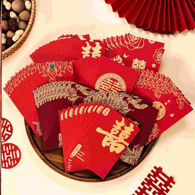 红包结婚专用婚礼改口堵门订婚接亲新婚喜字回礼随份子长百元新款