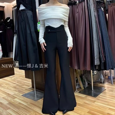 高腰韩版憬J吉米长裤显瘦休闲裤