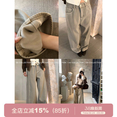 美式水洗工装解构牛仔裤