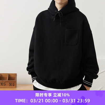 KRIME廓形重磅套头帽衫