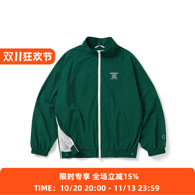 WHEELS and WIND 男女中性款防水防风伸缩性复古运动夹克外套