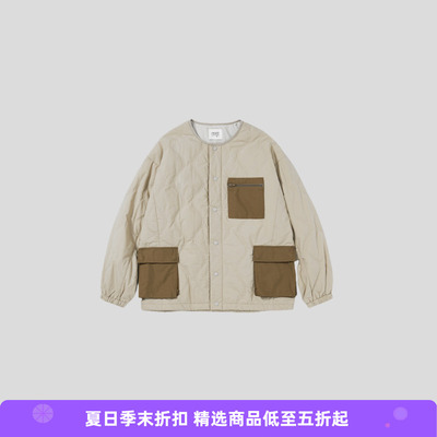PRIMEE绗棉无领夹克外套