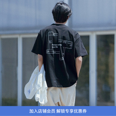 PRIMEE印花短袖圆领T恤