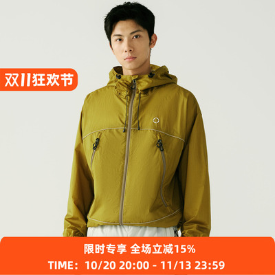 WHEELS and WIND 男女中性款防风防水防撕裂轻量化连帽夹克外套