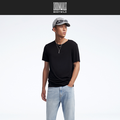 BODY WILD24优选80S莫代尔基础圆领短袖T恤抗菌轻薄柔软ZBN12YK1