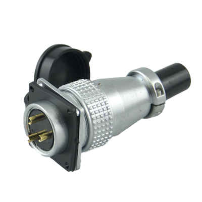 芯航空插头插座白色电源插座