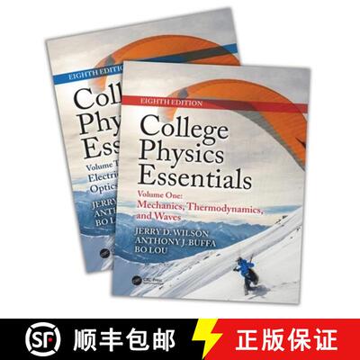 【3-4周达】精装 College Physics Essentials, Eighth Edition (Two-Volume Set) [9780815355465]