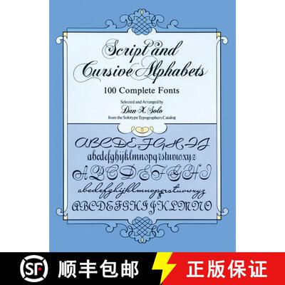 预订 Script and Cursive Alphabets: 100 Complete Fonts [9780486253060]