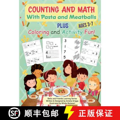 【3-4周达】Counting and Math with Pasta and Meatballs PLUS Coloring and Activity Fun [9781733066648]