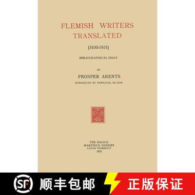 【3-4周达】Flemish Writers Translated (1830-1931) : Bibliographical Essay [9789401501507]