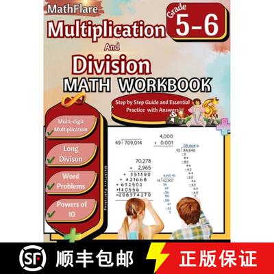 【3-4周达】Multiplication and Division Math Workbook 5th and 6th Grade: Multi-Digit Multiplication an... [9798869374769]