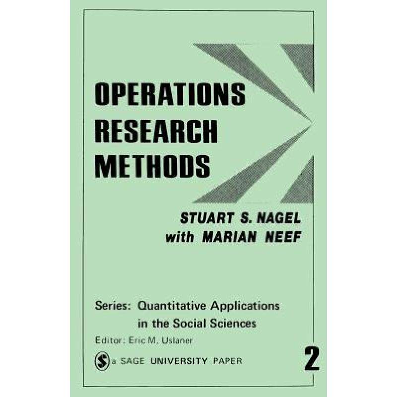 预订 Operations Research Methods: As Appl...[9780803906518]_虎窝淘