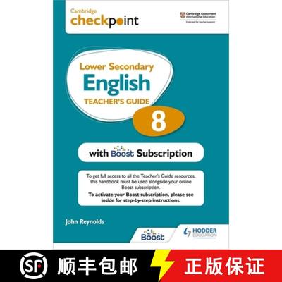 【3-4周达】Cambridge Checkpoint Lower Secondary English Teacher's Guide 8 with Boost Subscription Boo... [9781398300675]