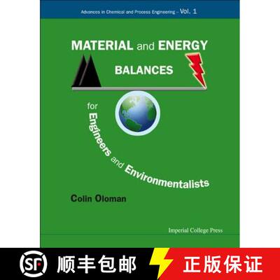 预订 Material And Energy Balances For Engineers And Environmentalists [9781848163690]