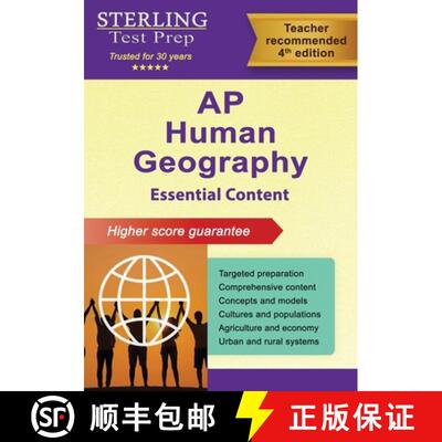 【3-4周达】AP Human Geography: Essential Content for Advanced Placement Exam [9798885573528]