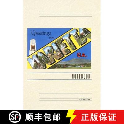 【3-4周达】Vintage Lined Notebook Greetings from Marietta [9798385412211]
