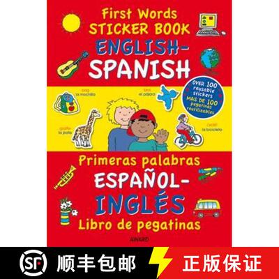 【3-4周达】First Words Sticker Books: English/Spanish: English - Spanish [9781841358031]