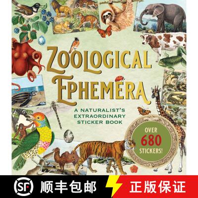 【3-4周达】Zoological Ephemera Sticker Book (Over 680 Stickers!) [9781441344496]