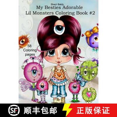 【3-4周达】Sherri Baldy My Besties Adorable Lil Monsters Coloring Book #2 [9781945731631]