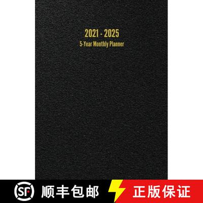预订 2021 - 2025 5-Year Monthly Planner: 60-Month Calendar (Black) [9781947399235]