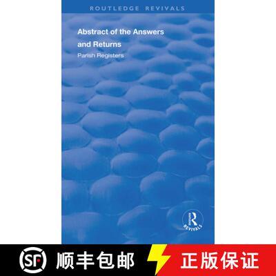 【3-4周达】Census Reports: 1801: Abstract of the Answers and Returns, Parish Registers [9780367112059]