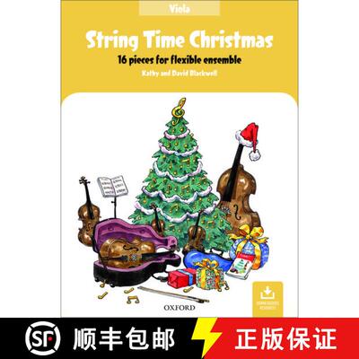 【3-4周达】String Time Christmas: 16 pieces for flexible ensemble (Viola Book) (Viola Book) [9780193528079]
