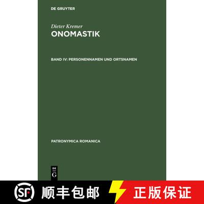 【3-4周达】精装 Onomastik, Band IV, Personennamen und Ortsnamen [9783484555174]