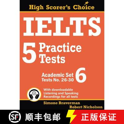 【3-4周达】IELTS 5 Practice Tests, Academic Set 6: Tests No. 26-30 [9780648000082]