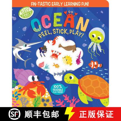 【3-4周达】精装 Easy Peely Ocean - Peel, Stick, Play!: Fin-Tastic Early Learning Fun! [9781835551905]