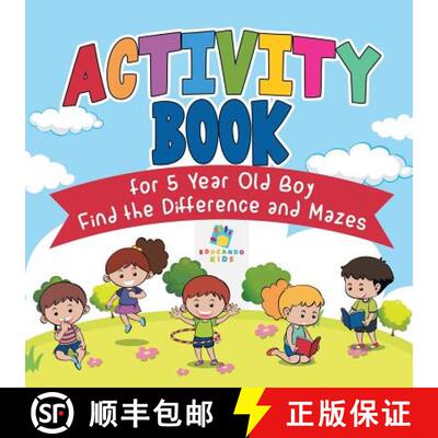 【3-4周达】Activity Book for 5 Year Old Boy | Find the Difference and Mazes [9781645217848]