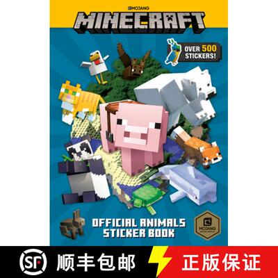 【3-4周达】Minecraft Official Animals Sticker Book (Minecraft) [9780593172551]
