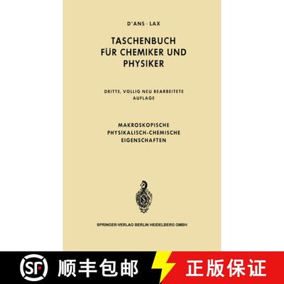【3-4周达】Makroskopische physikalisch-chemische Eigenschaften (3. Auflage 1967) [9783642495427]