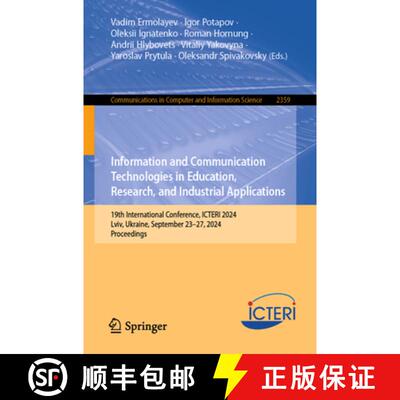 【3-4周达】Information and Communication Technologies in Education, Research, and Industrial Applicat... [9783031813719]