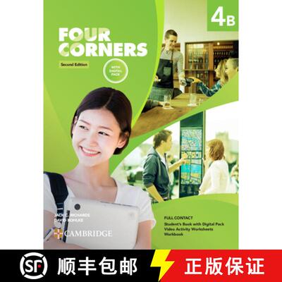 【3-4周达】Four Corners Level 4b Full Contact with Digital Pack [9781009286589]