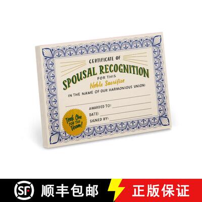 【3-4周达】Em & Friends Spousal Recognition Certificate Notepads (New Version) [9781642462890]